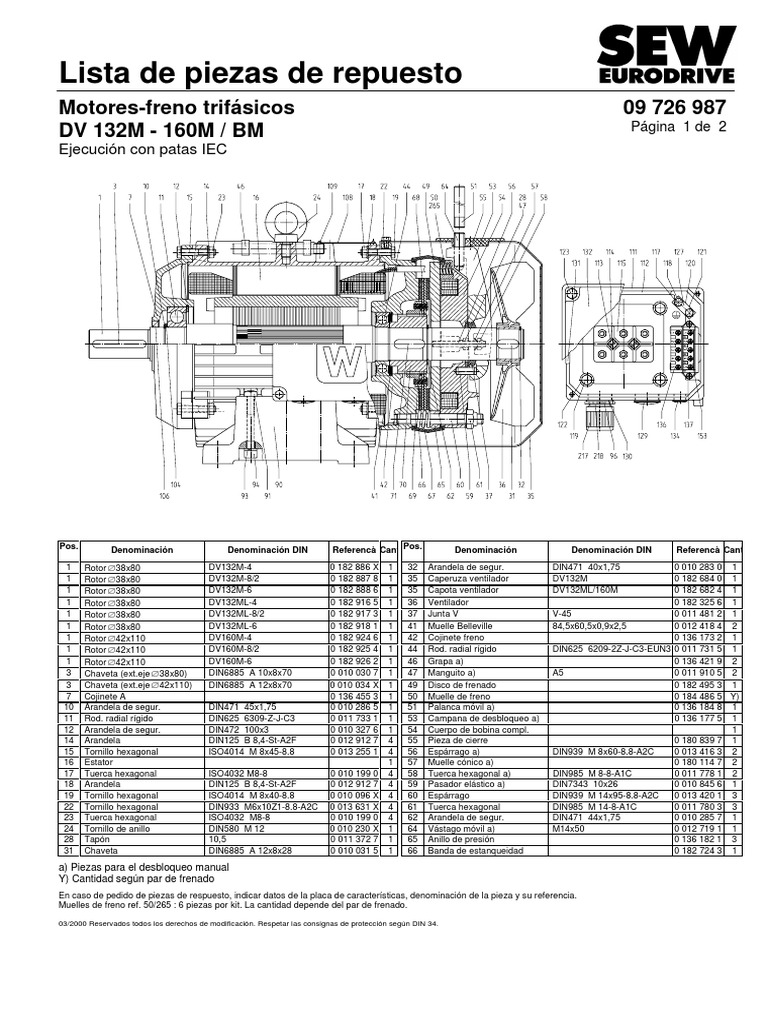 Despiece de Motor | PDF | Unión | Componentes