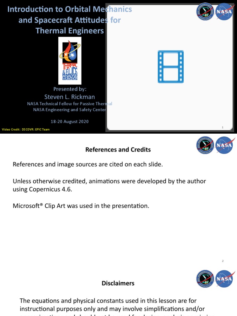 Steven L. Rickman: Presented by | PDF | Orbit | Euclidean Vector