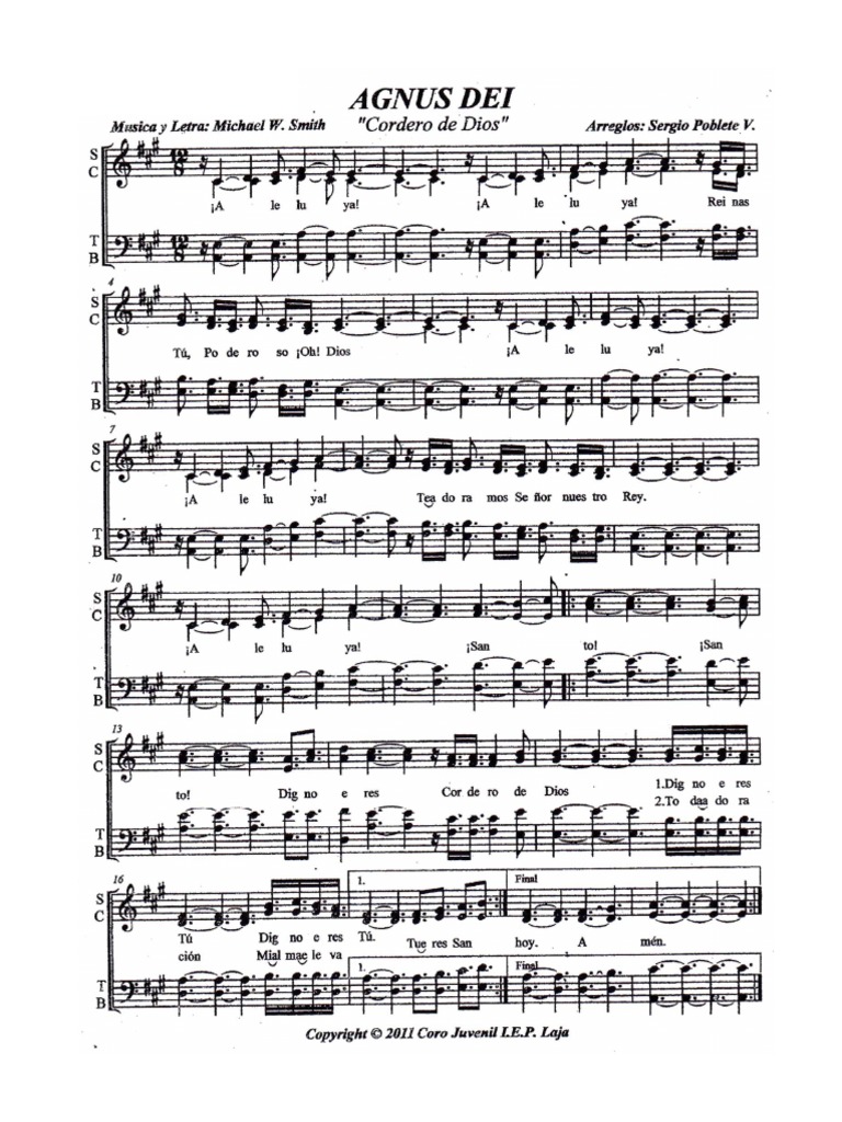 Agnus Dei Aleluya | PDF