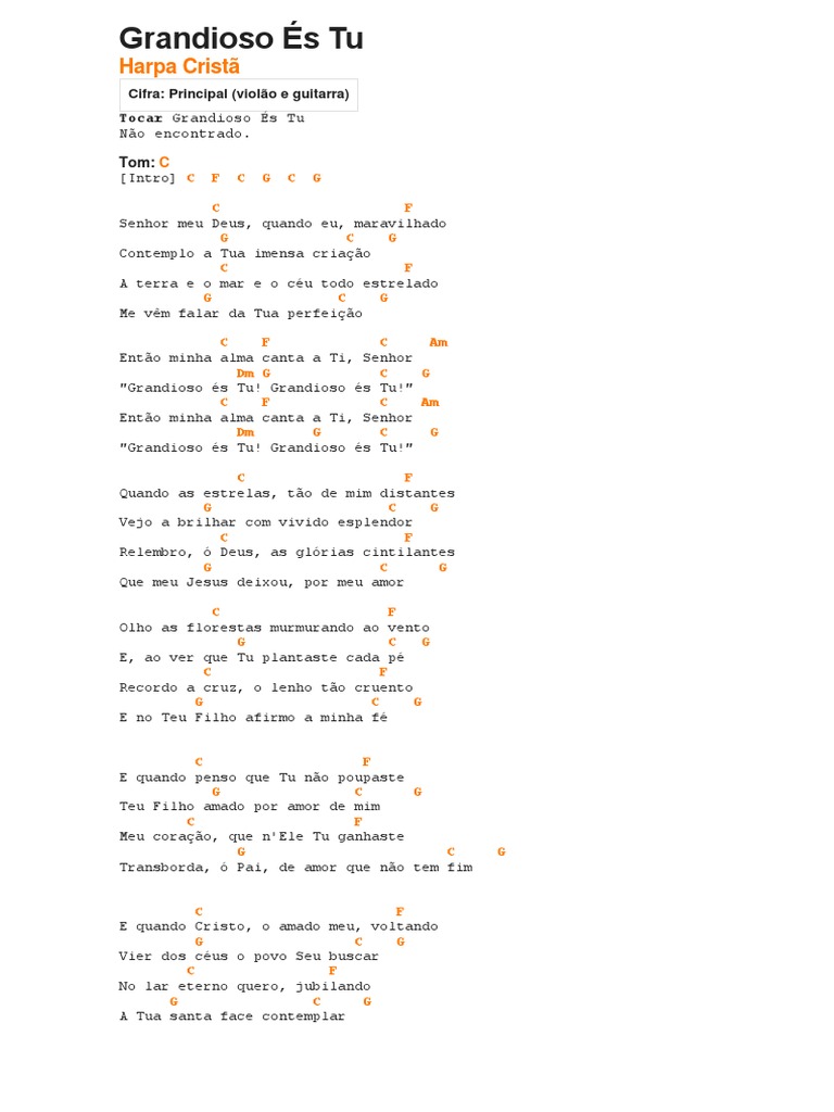 Grandioso És Tu | PDF