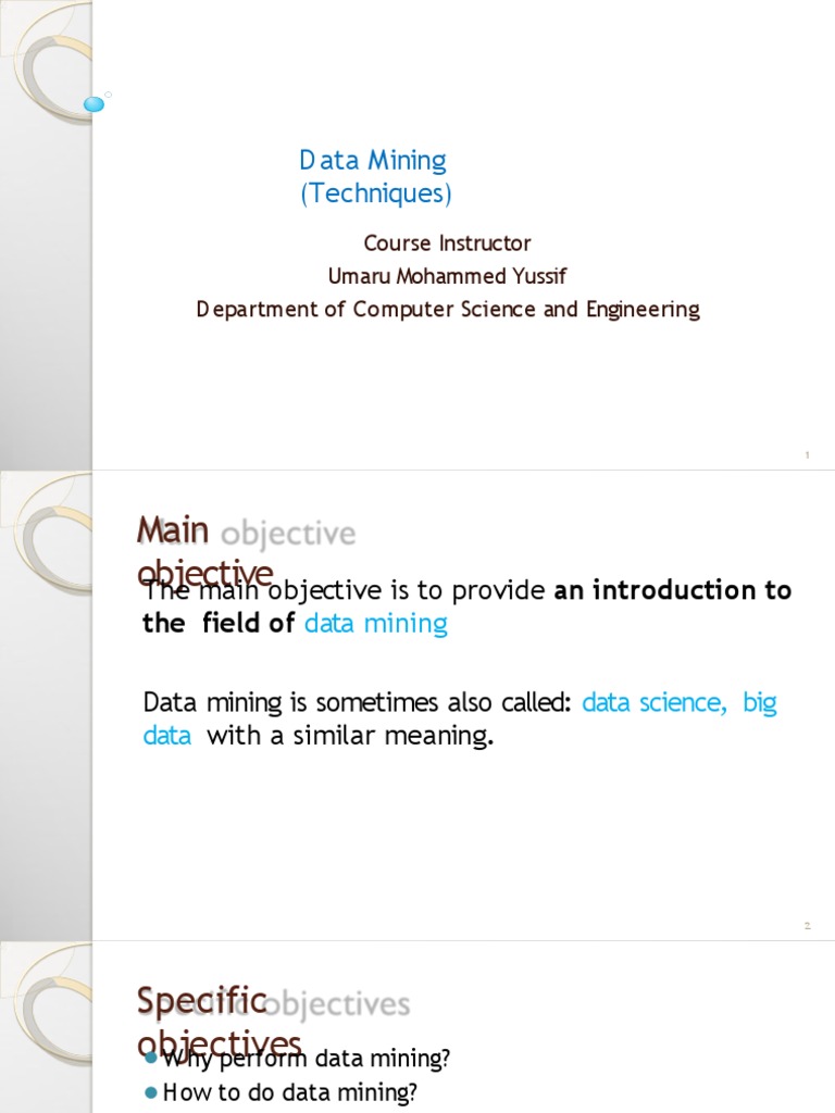 Data Mining Intro | PDF