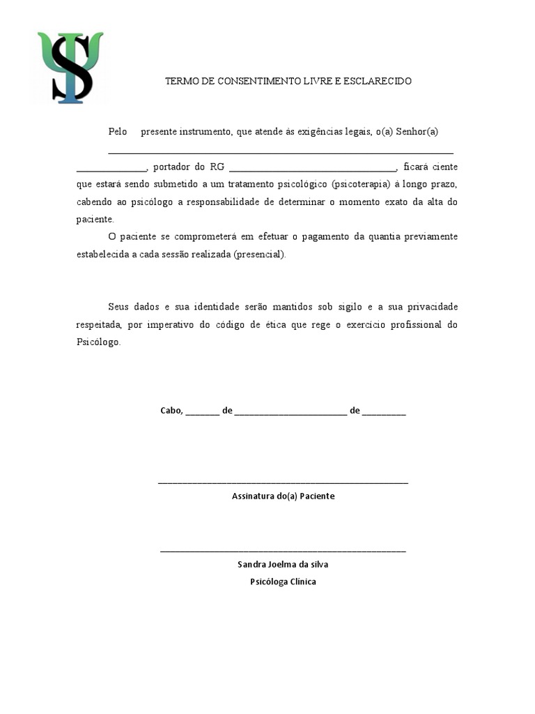Termo de Consentimento Livre e Esclarecido | PDF