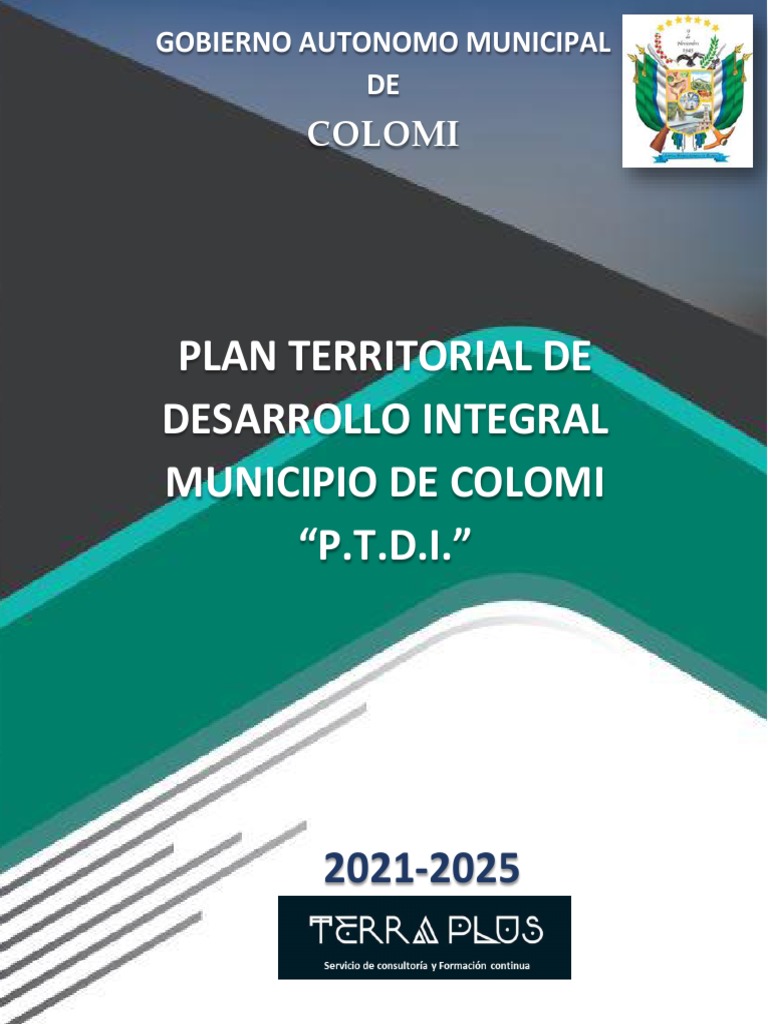 Borrador PTDI - COLOMI 2021 - 2025 V1 | PDF | Planificación