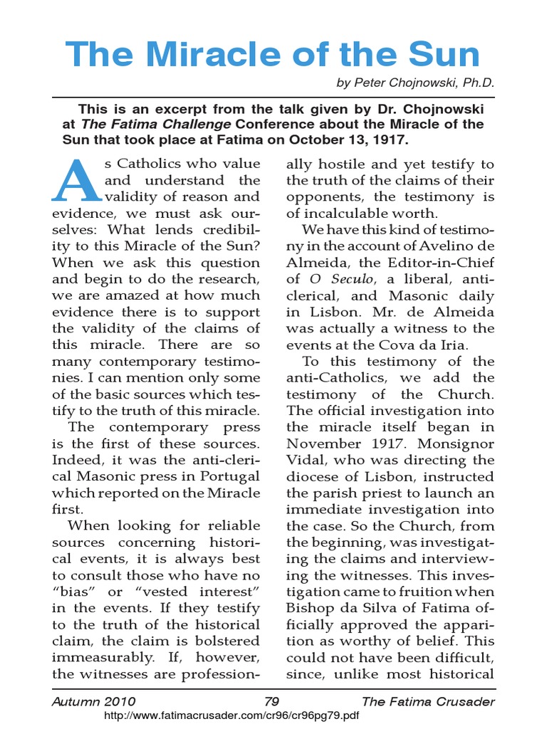 The Miracle of The Sun | PDF