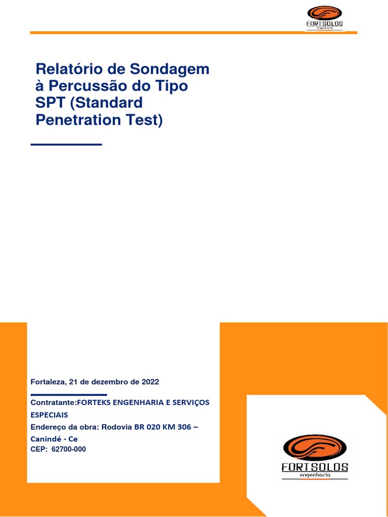 Modelo de Relatório de Sondagem | PDF