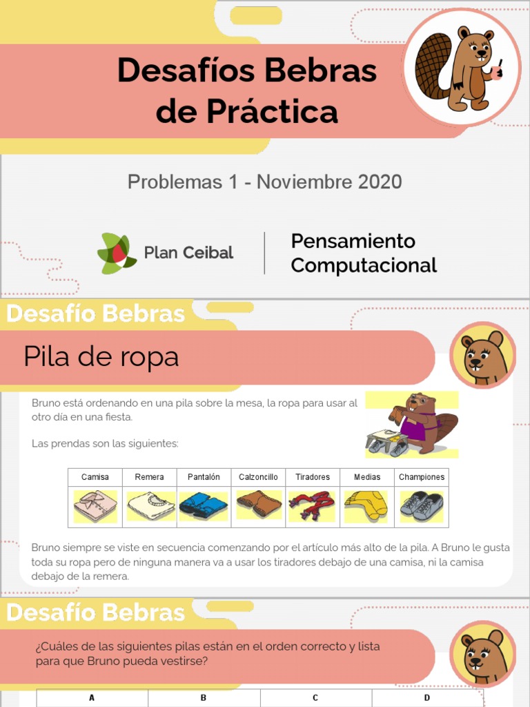 Desafio Bebras (Algoritmos) - Problemas 1 Con Soluciones | PDF | Ropa | Color
