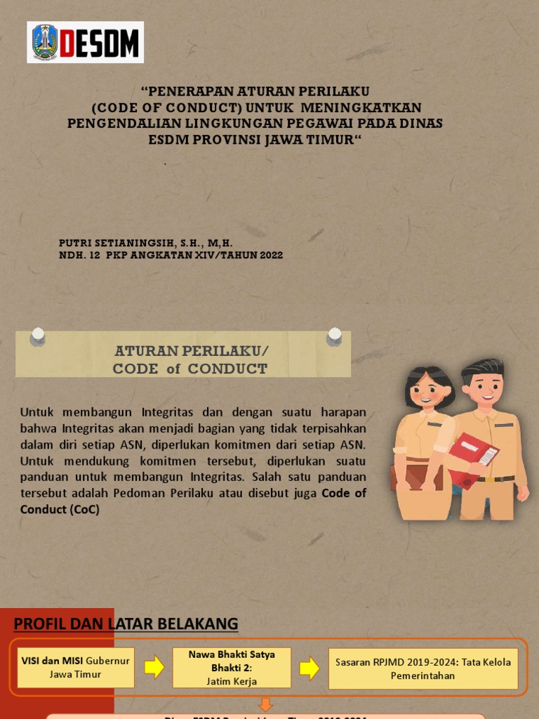 Penerapan Code of Conduct di ESDM Jatim | PDF