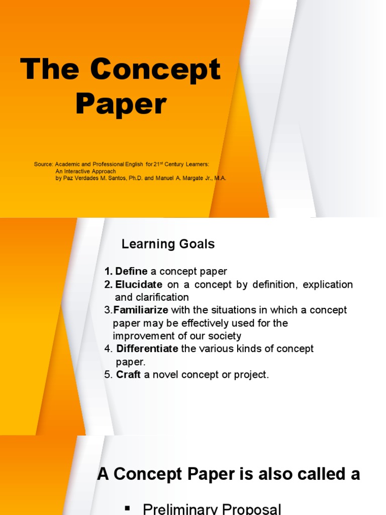 The Concept Paper with sample | PDF | Concept | Idea