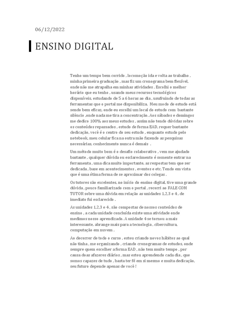 Av1 Ensino Digital | PDF