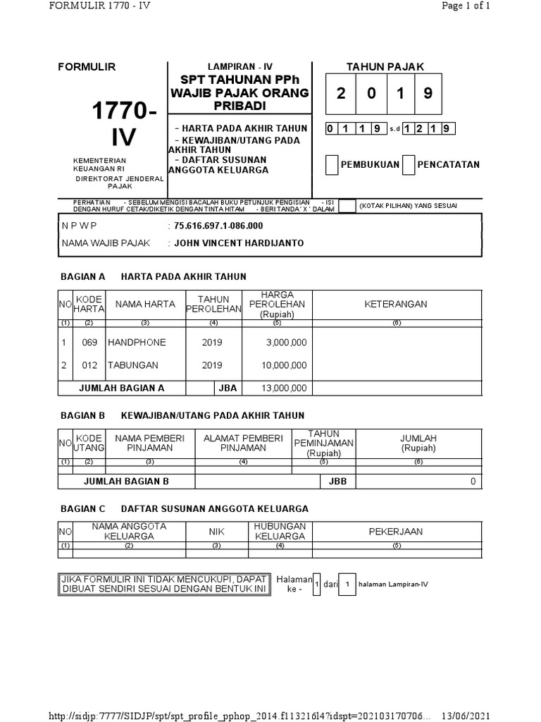 Form 1770 IV | PDF