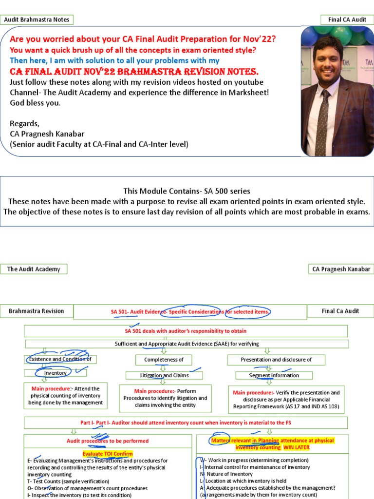 Are You Worried About Your CA Final Audit Preparation For Nov'22? | PDF ...