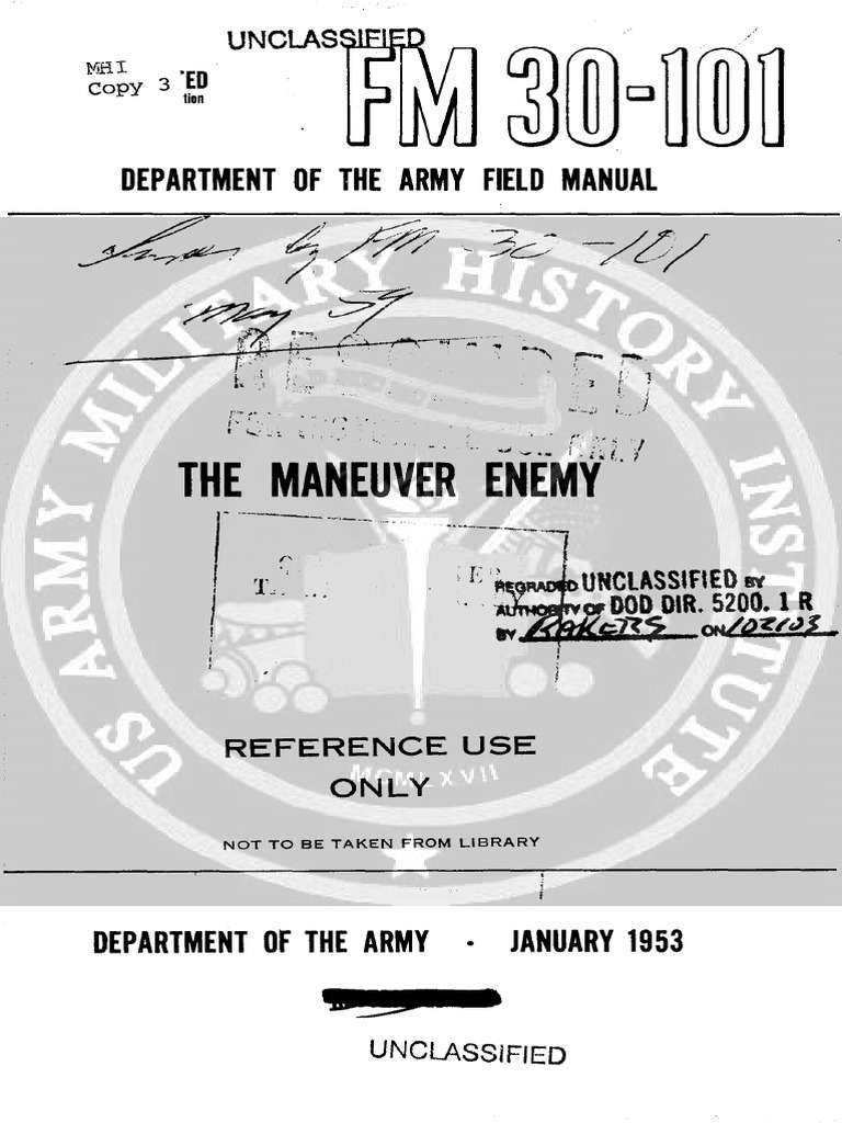 The Maneuver Enemy: Department of The Army Field Manual | PDF | Sergeant | Corporal