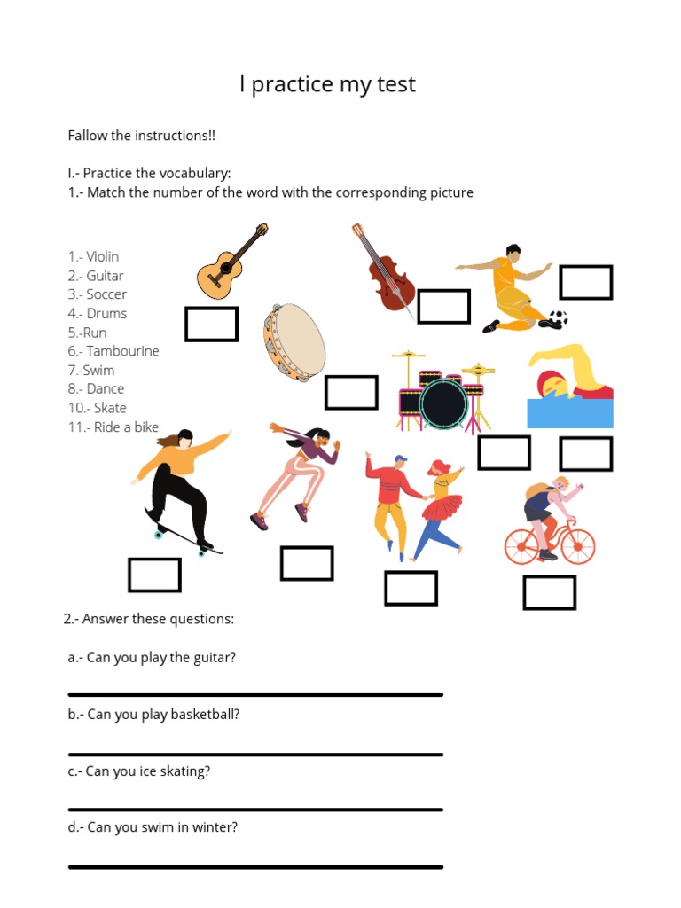 Prueba ingles 3 básico | PDF