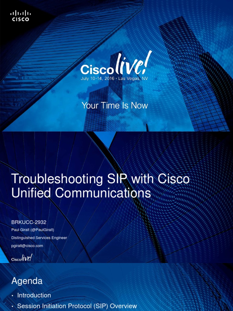 BRKUCC-2932 TG - SIP Trunk | Download Free PDF | Session Initiation ...