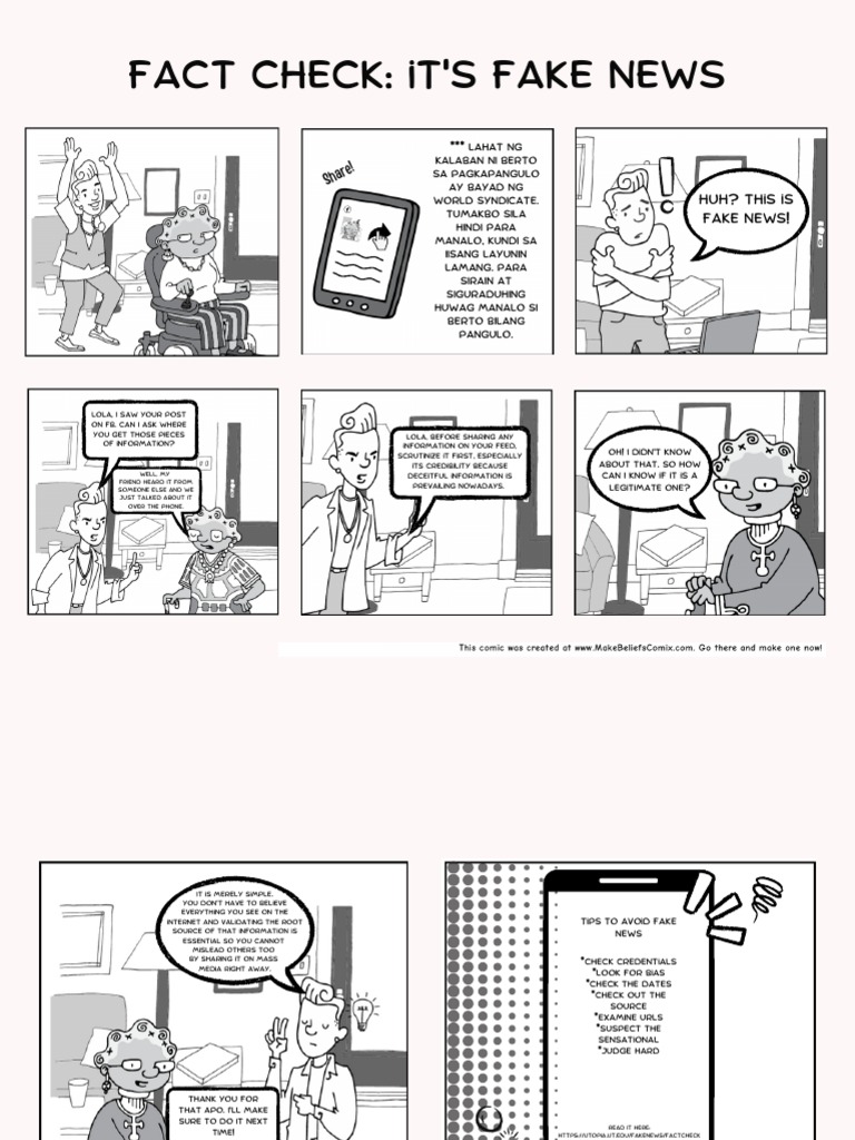 Fake News Comic STRP | PDF | Communication | Mass Media