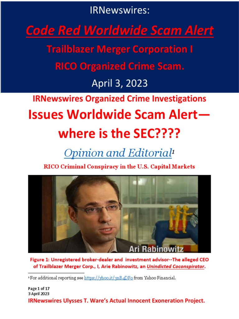 04.03.23 Re IRNewswires Organized Crime Investigations Issues Worldwide ...