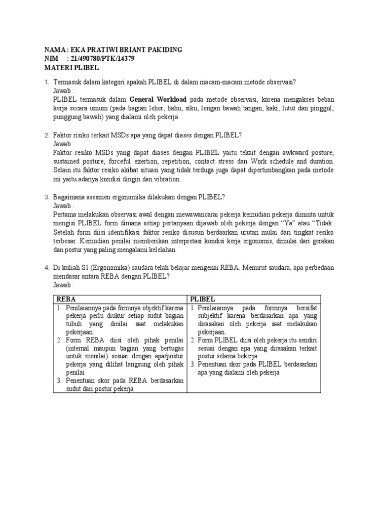 Nama: Eka Pratiwi Briant Pakiding NIM: 21/490780/PTK/14379 Materi Plibel | PDF