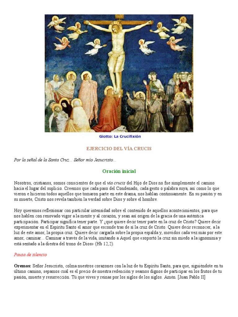Oración Inicial: Ejercicio Del Vía Crucis | PDF | Religión y espiritualidad