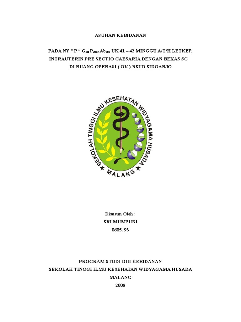 Asuhan Kebidanan Pre Operasi SC | PDF