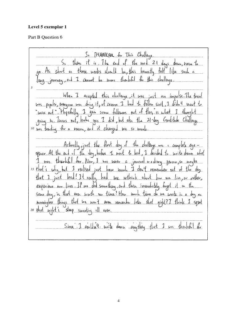 Q6 Level 5 Sample - 2021 DSE ENG Paper 2 | PDF