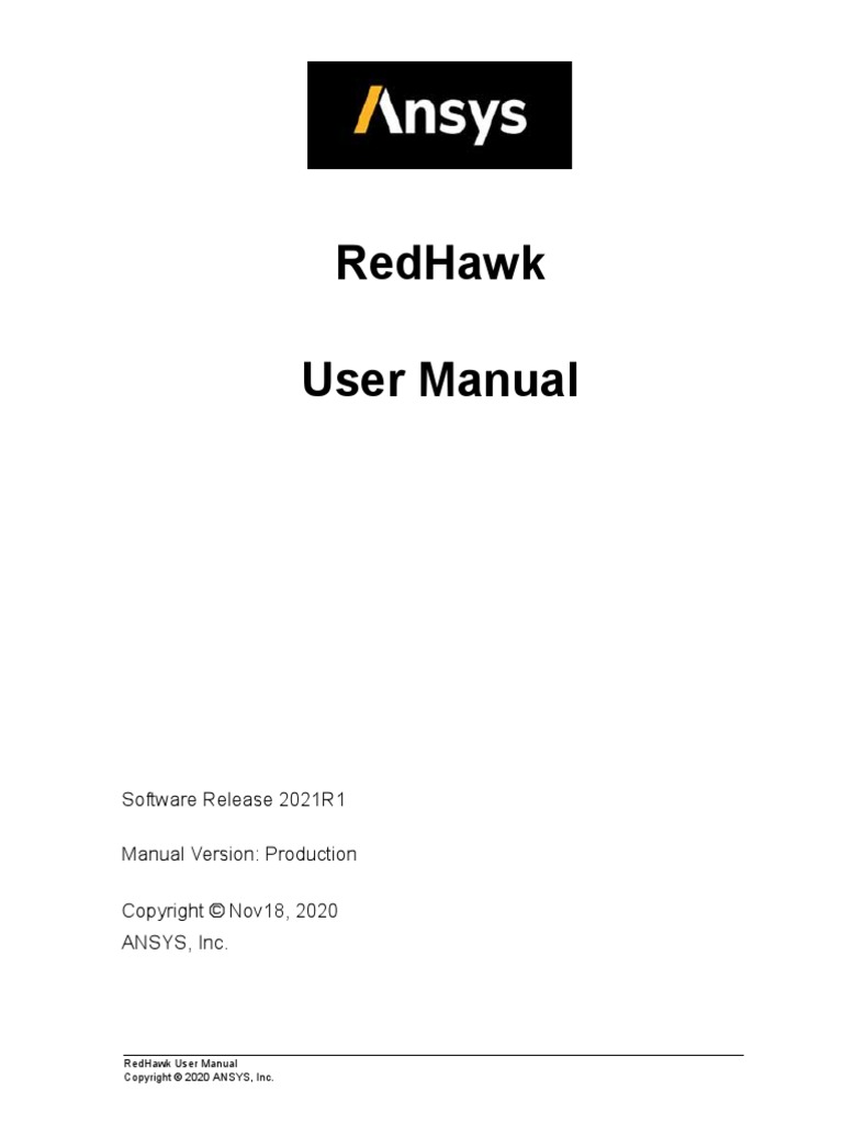 Redhawk User Manual: Software Release 2021R1 Manual Version: Production Ansys, Inc | PDF ...