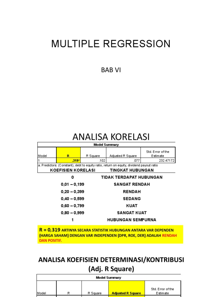 MULTIPLE REGRESSION | PDF