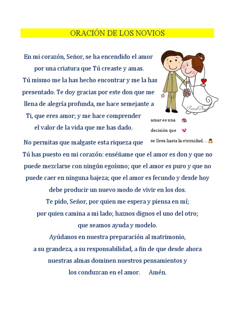 Oración de Los Novios | PDF