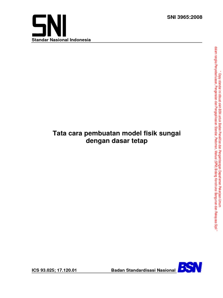 Panduan Pembuatan Model Fisik Sungai | PDF