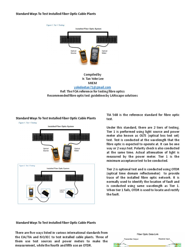 FIBRE Optic Test | PDF | Optical Fiber | Telecommunications Equipment