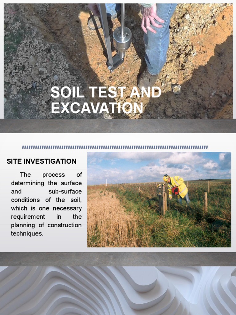 Soil Test and Excavation | PDF | Soil | Earth Sciences