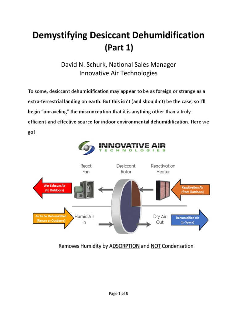 What The Heck Is Desiccant Dehumidification | PDF | Humidity | Adsorption