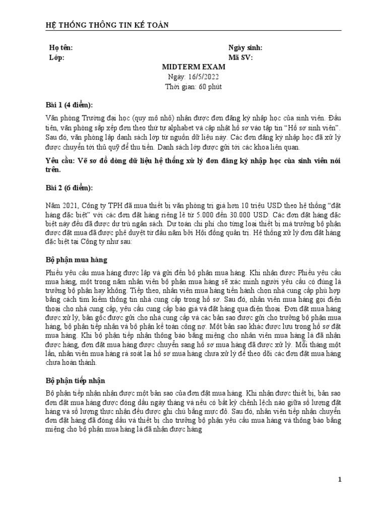 AIS Midterm Exam 16.5.2022 | PDF