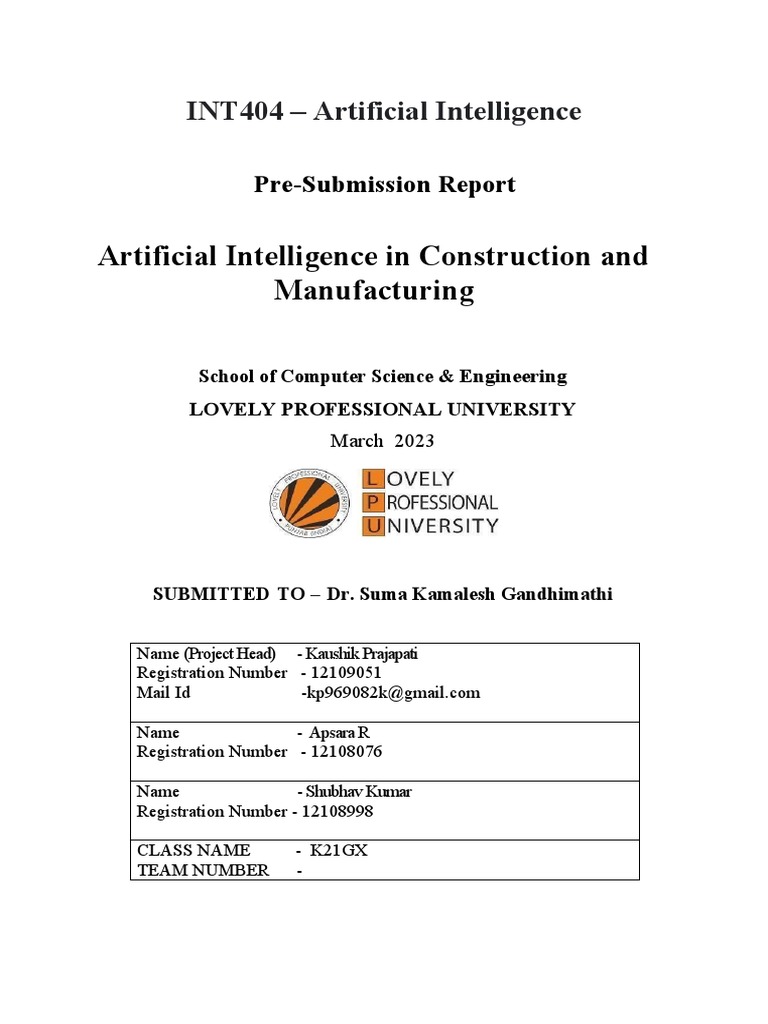 INT404 | PDF | Intelligence (AI) & Semantics | Artificial Intelligence