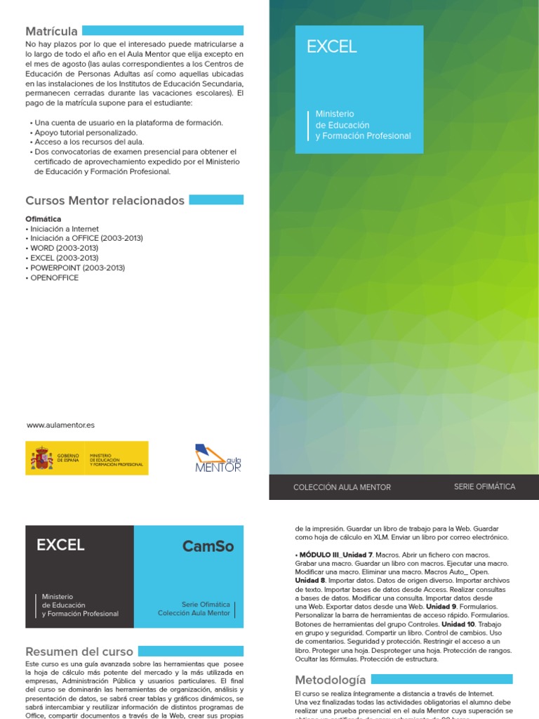 Curso de Excel | PDF | Microsoft Excel | Microsoft Office