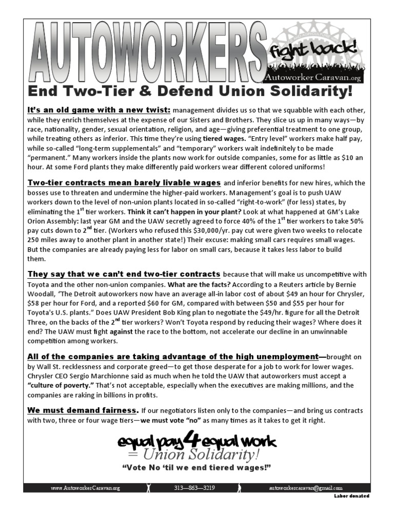 End Two-Tier Wage Contracts Now! | PDF