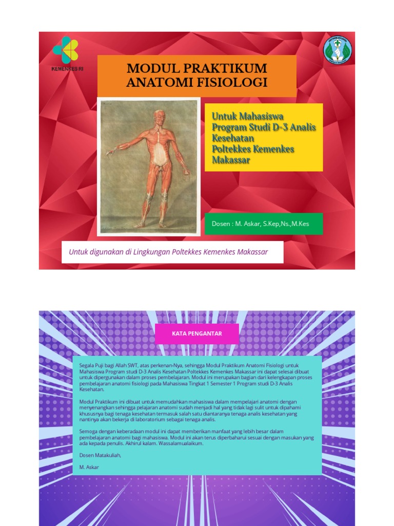 Modul Praktikum Anatomi Fisiologi D3 Analis Kesehatan | PDF | Sains & Matematika