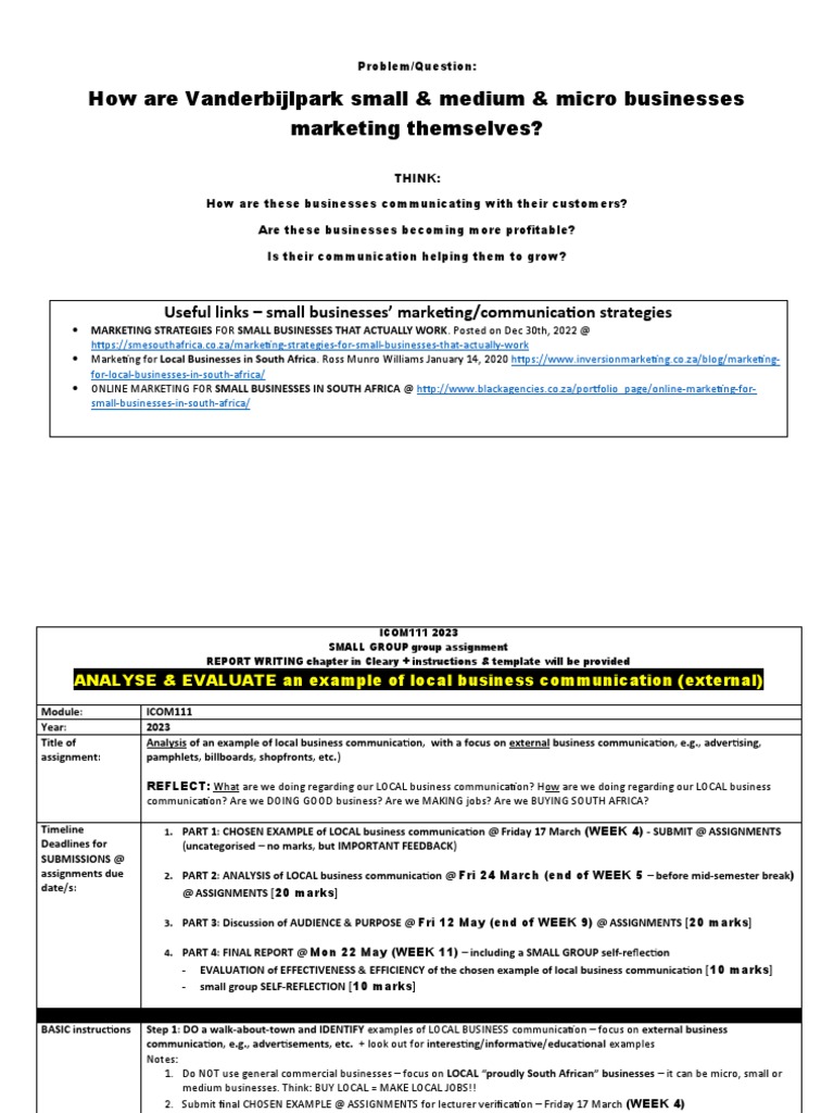 ICOM111 2023 GROUP ASSIGNMENT FINAL 6 MARCH 2023 2 | PDF ...