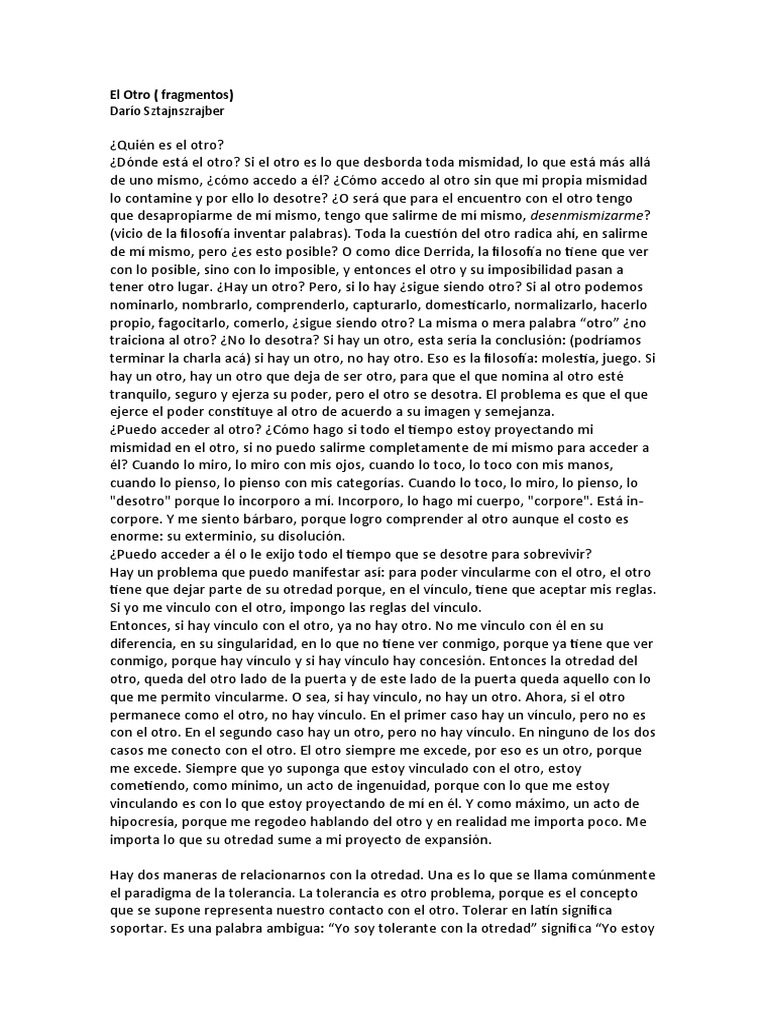 La Paradoja de la Otredad | PDF | Tolerancia | Amor