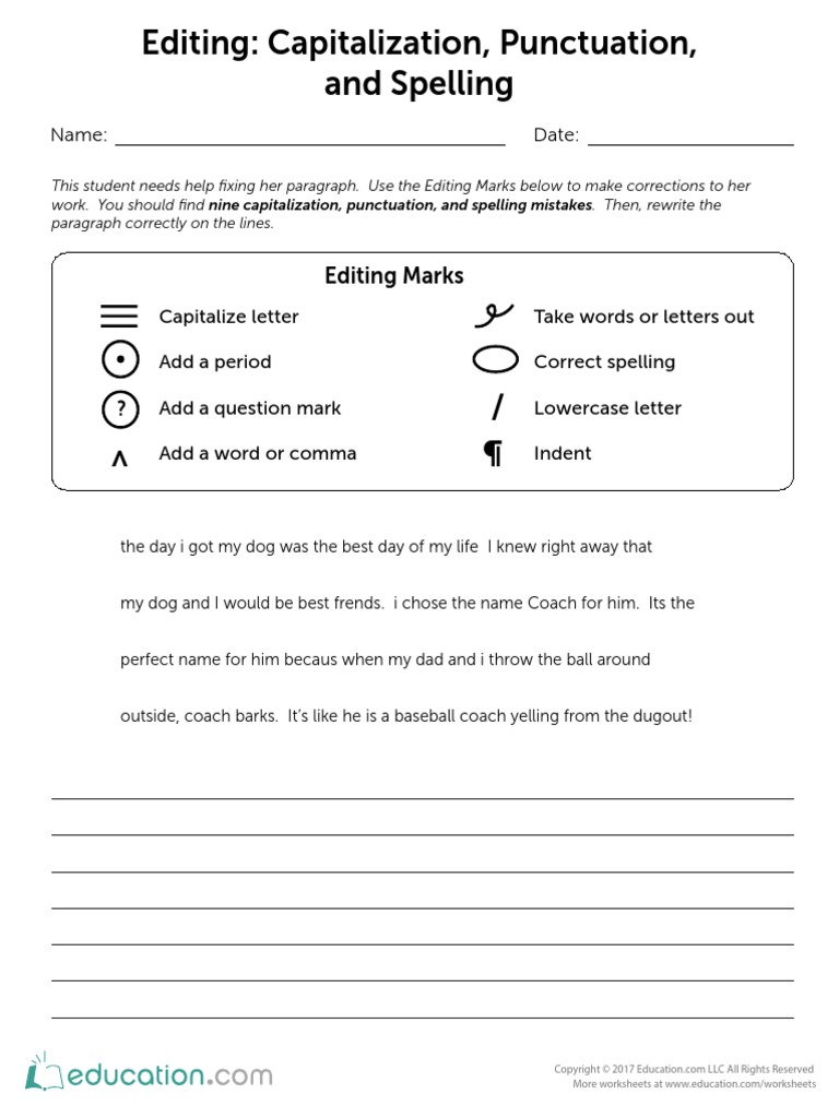 Noah Lachance - Editing-Capitalization-Punctuation-And-Spelling | PDF