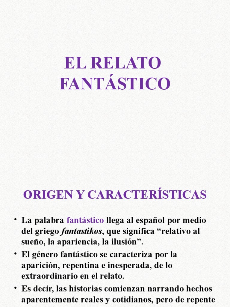 El Relato Fantástico | PDF | Fantasía