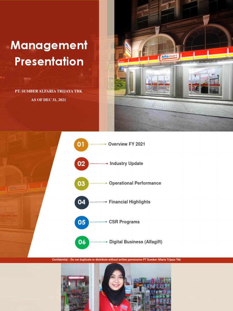 Management Presentation: Pt. Sumber Alfaria Trijaya TBK AS OF DEC 31, 2021 | PDF | Convenience ...