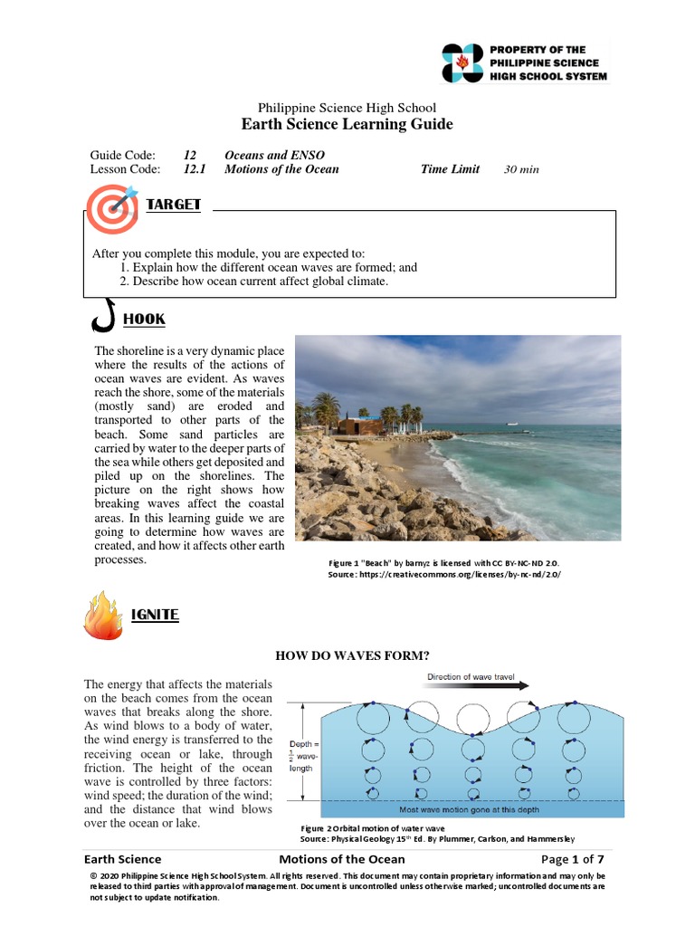 Motions of The Ocean | PDF | Oceans | Atmospheric Circulation
