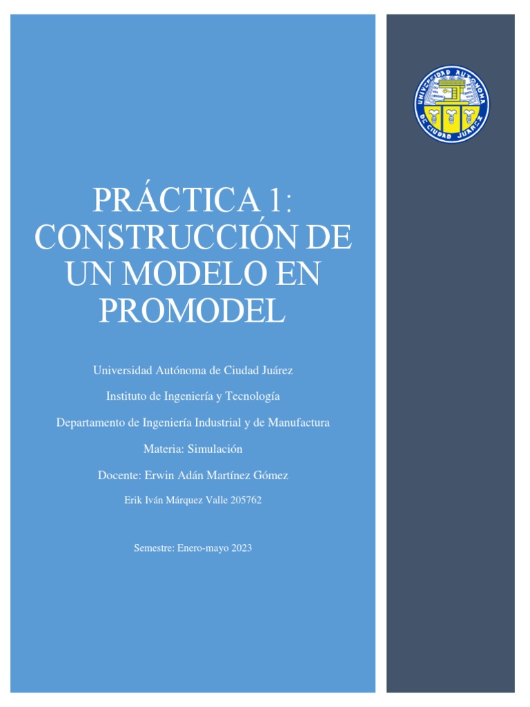 Ejercicio de Promodel Resuelto Con Resultados | PDF