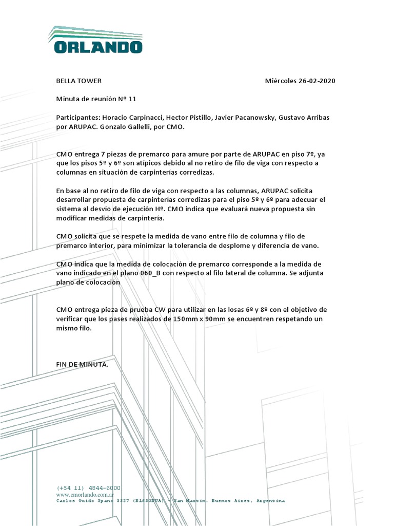 Minuta Reunión CMO y ARUPAC - 26/02/2020 | PDF | Tecnología