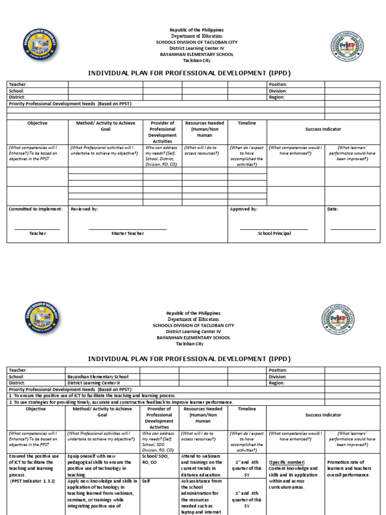 IPPD Forms | PDF | Teachers | Mentorship