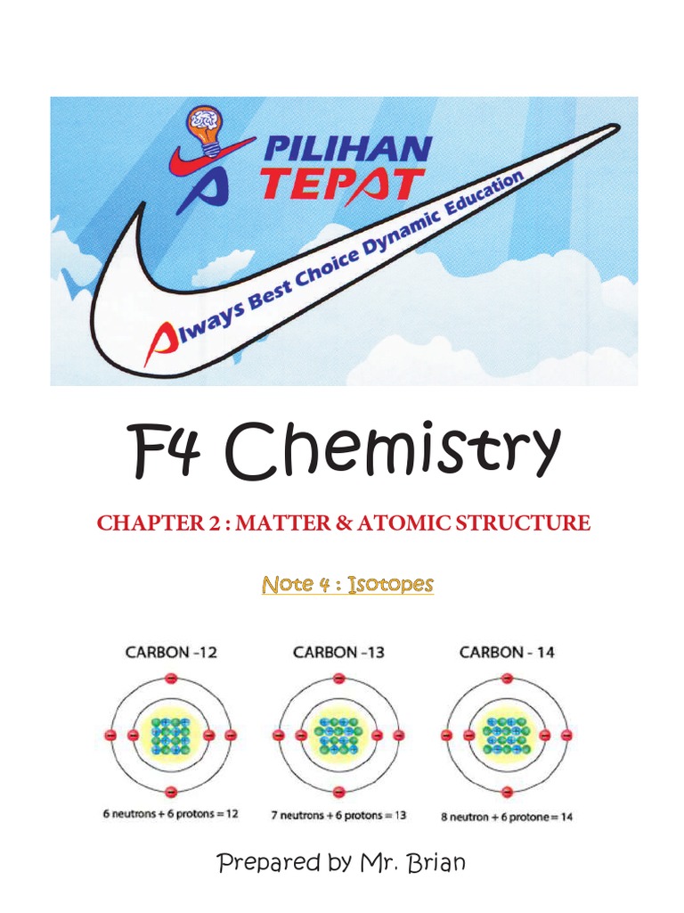 F4 Chemistry: Chapter 2: Matter & Atomic Structure | PDF