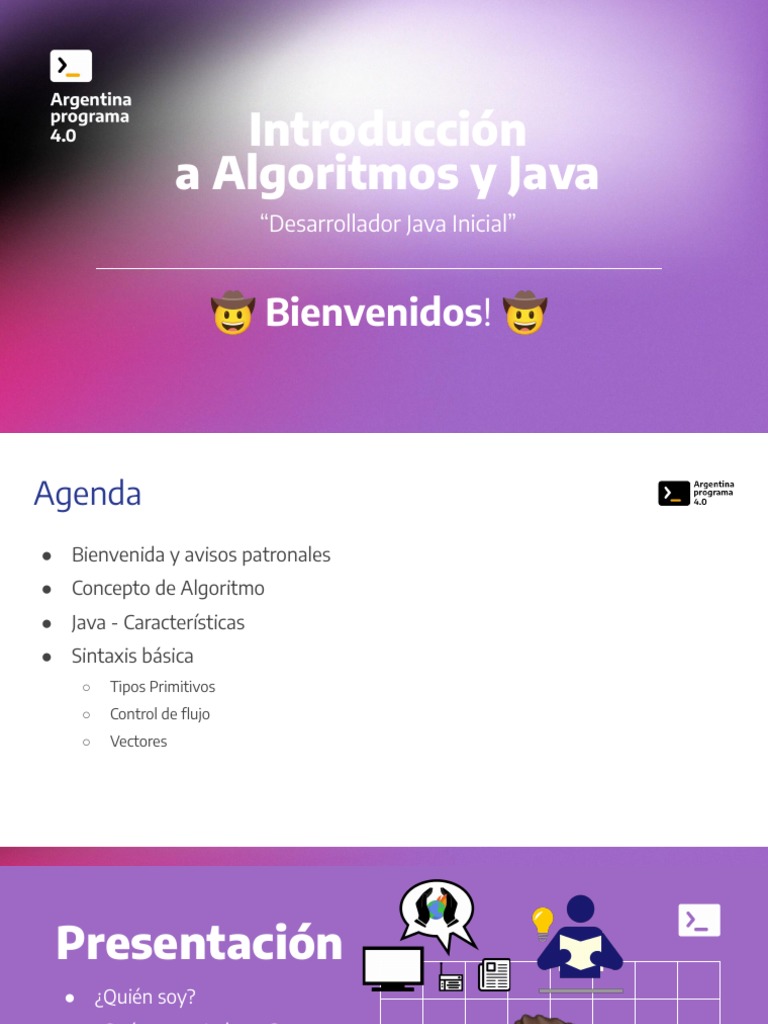 Curso Java: Algoritmos y Sintaxis Básica | PDF | Java (lenguaje de ...