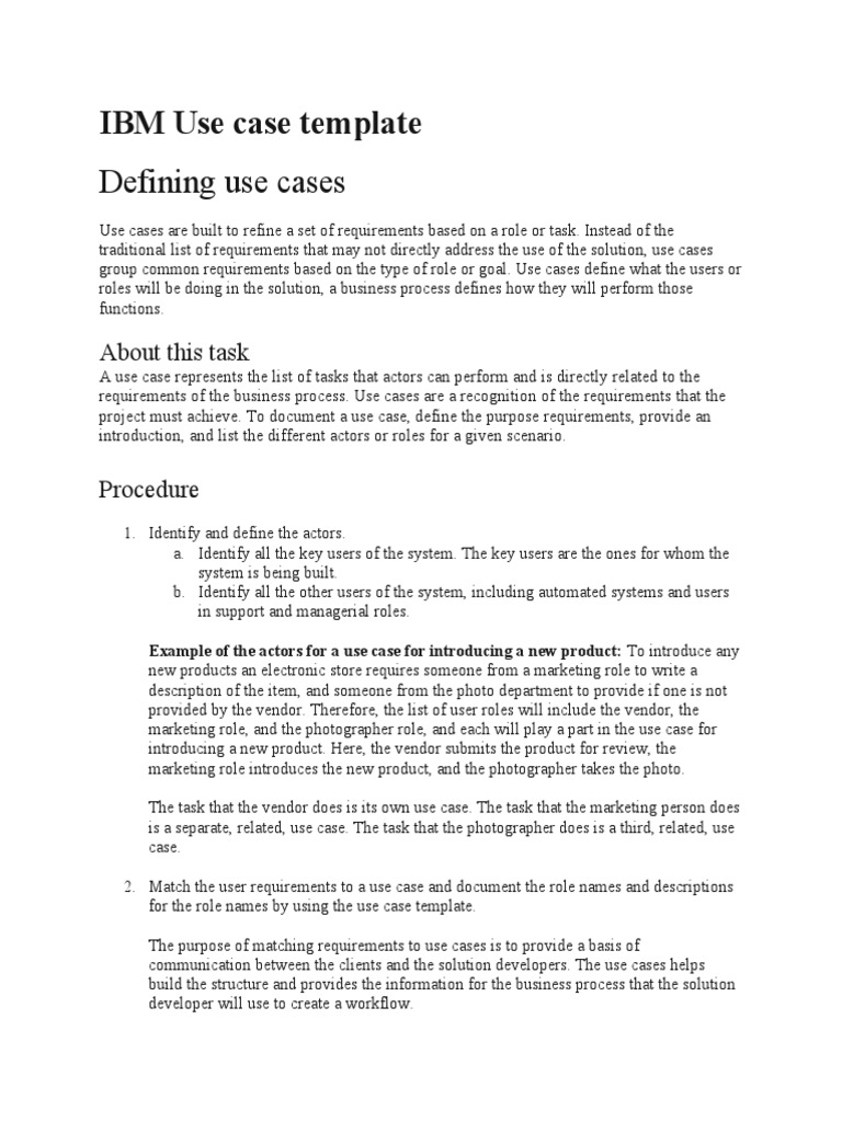 Use Case Template | PDF | Use Case | Communication