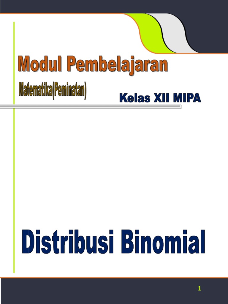 Modul Pembelajaran Distribusi Binomial | PDF