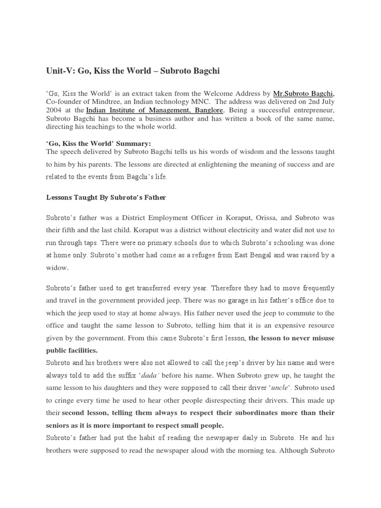 Values and Ethics - Subroto Bagchi | PDF